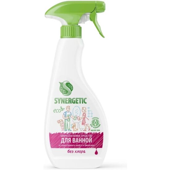 Чистящий спрей Synergetic для сантехники, ванн, раковин, душевых кабин, 500 мл
