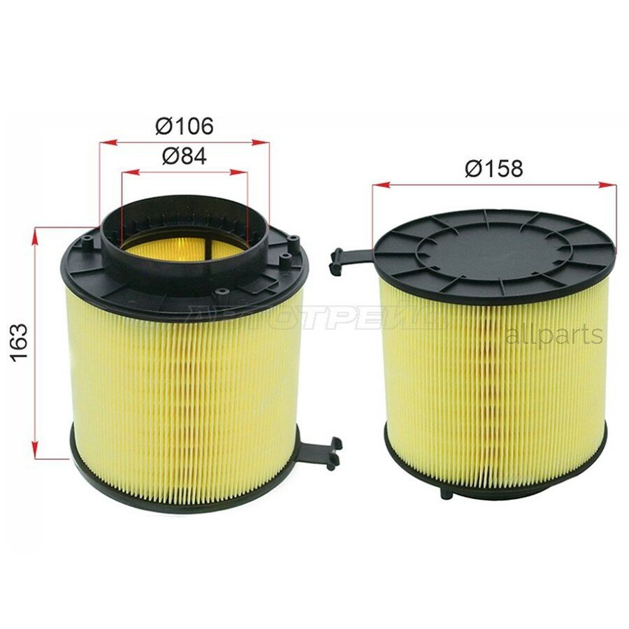 SAT ST-8K0133843D Фильтр воздушный Audi A4 08-15 / A5 07-16