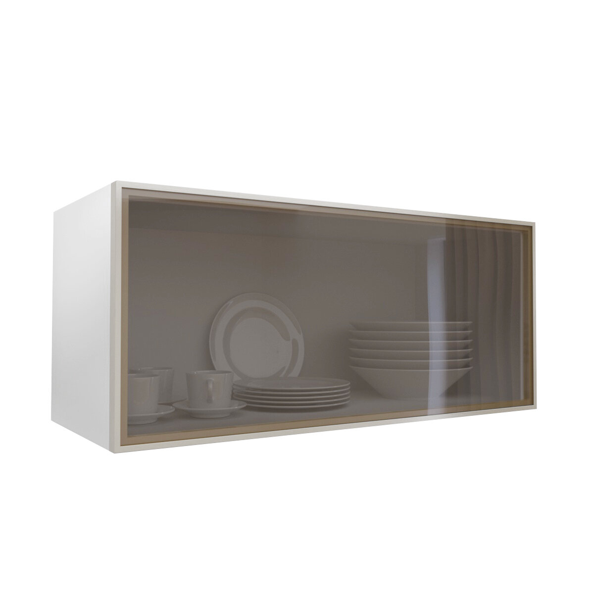 Фасад из алюминиевого профиля со стеклом Aluminum Glass 79,7х36х2 см, алюминий браш/бронза