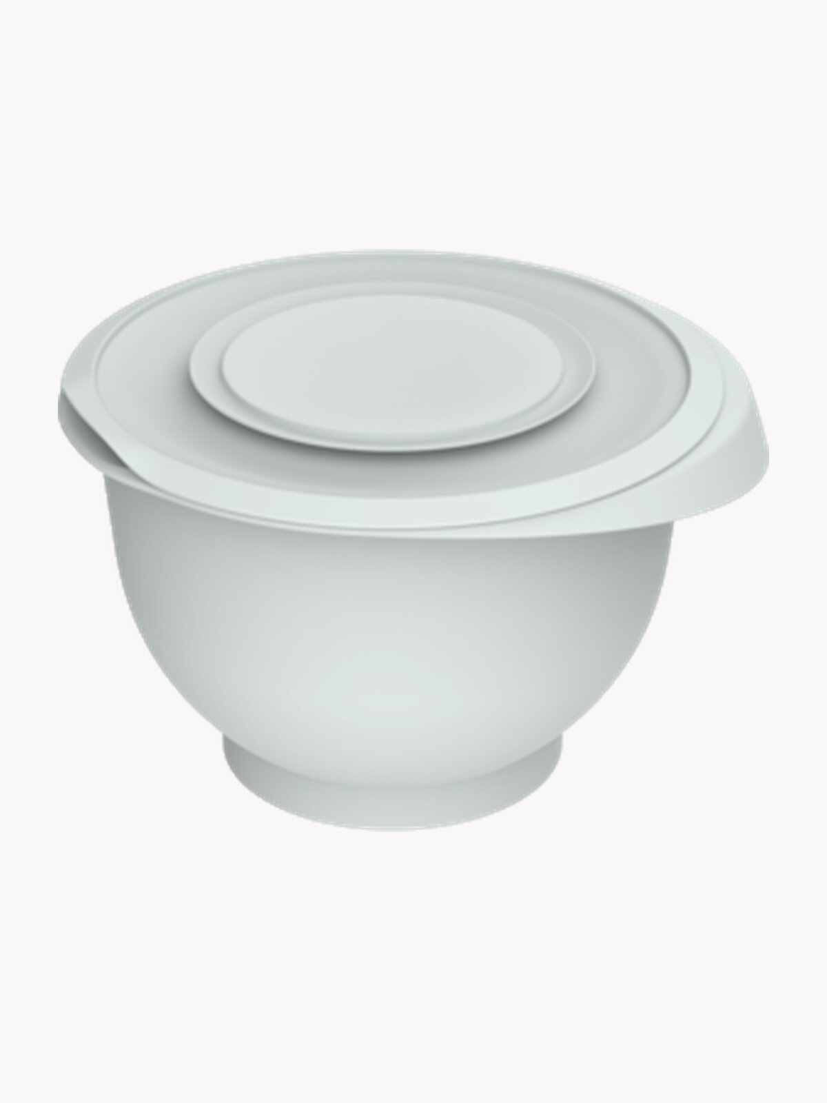 Набор мисок для взбивания «Кулинар», Альт-Пласт, пластик, 3шт, серый