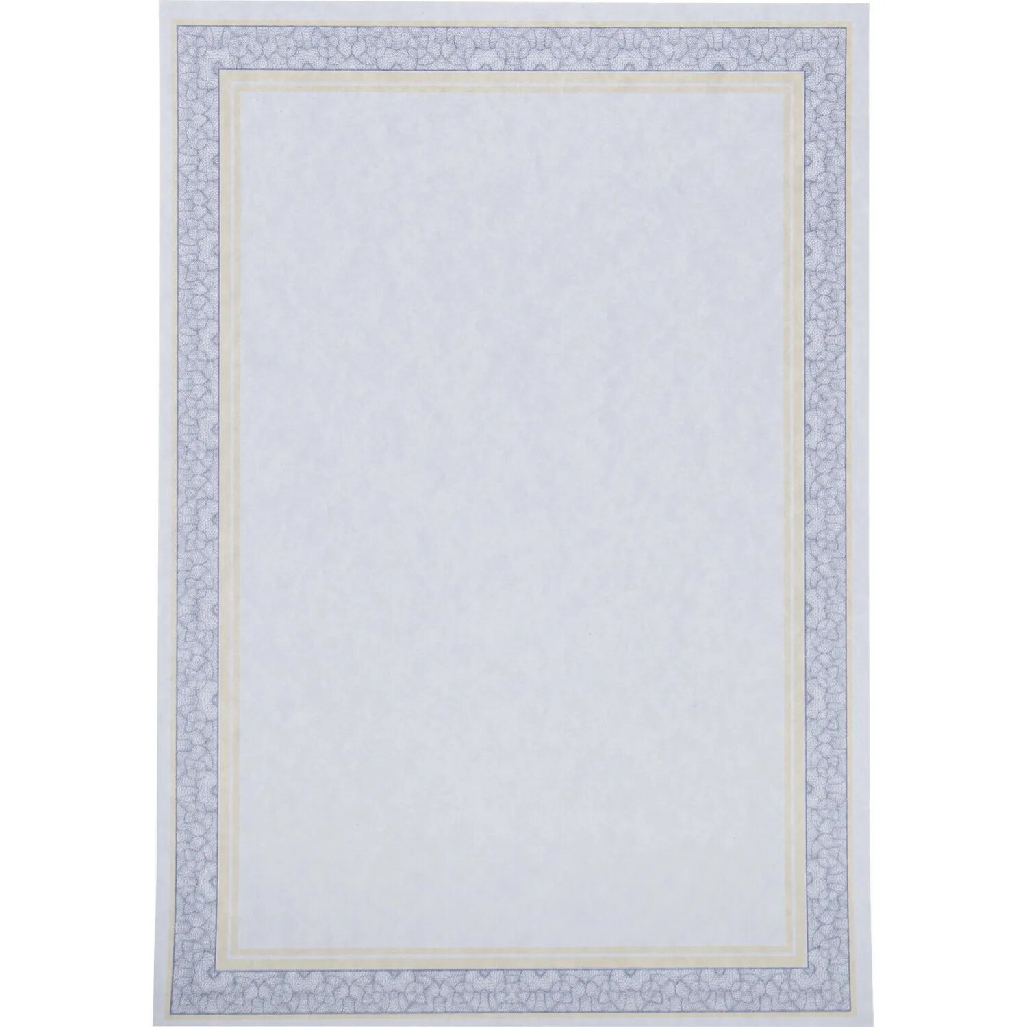 Сертификат-бумага А4 Attache двойная рамка сине-оранжевая ID8, 25шт/уп