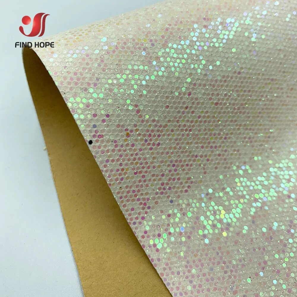 Самоотклеивающаяся блестящая тканевая пленка Findohope 20cm x 30cm, белый