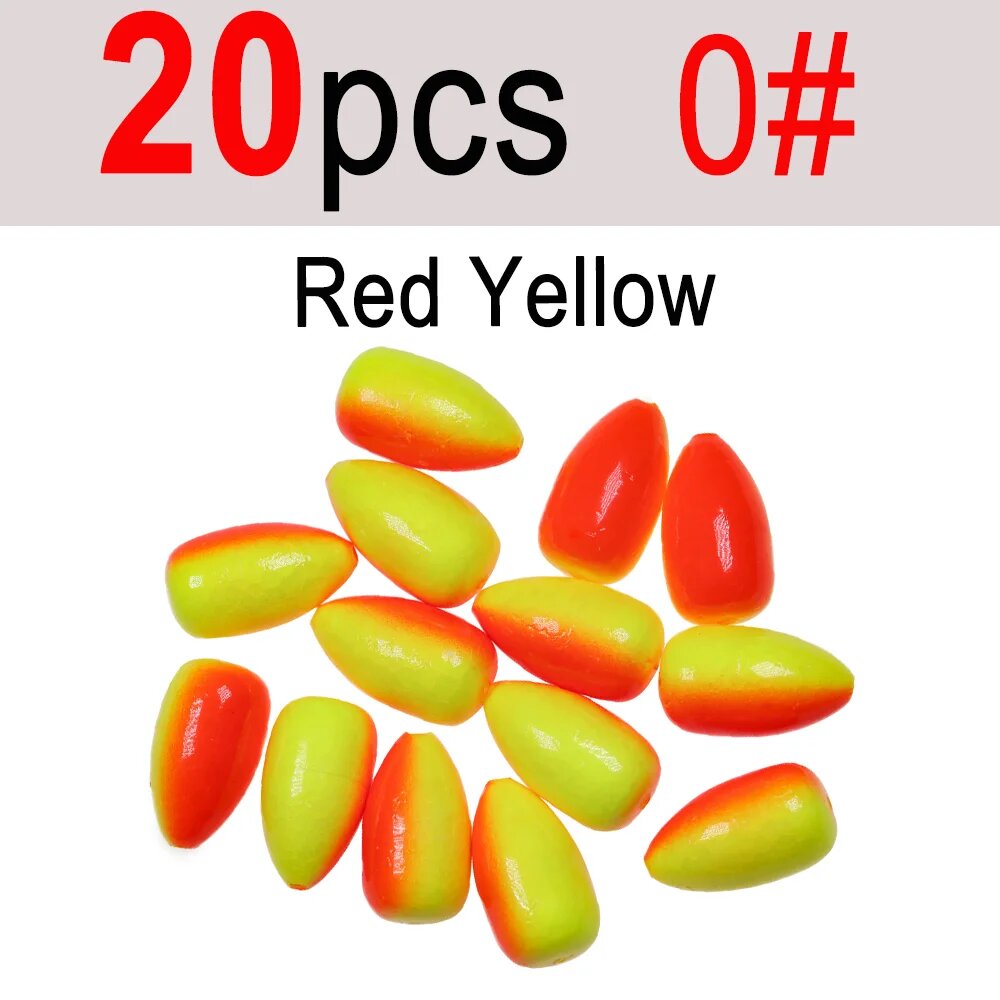 Lionriver рыболовные поплавки Bullet 20 шт. Красный, 20pcs RY Size 0