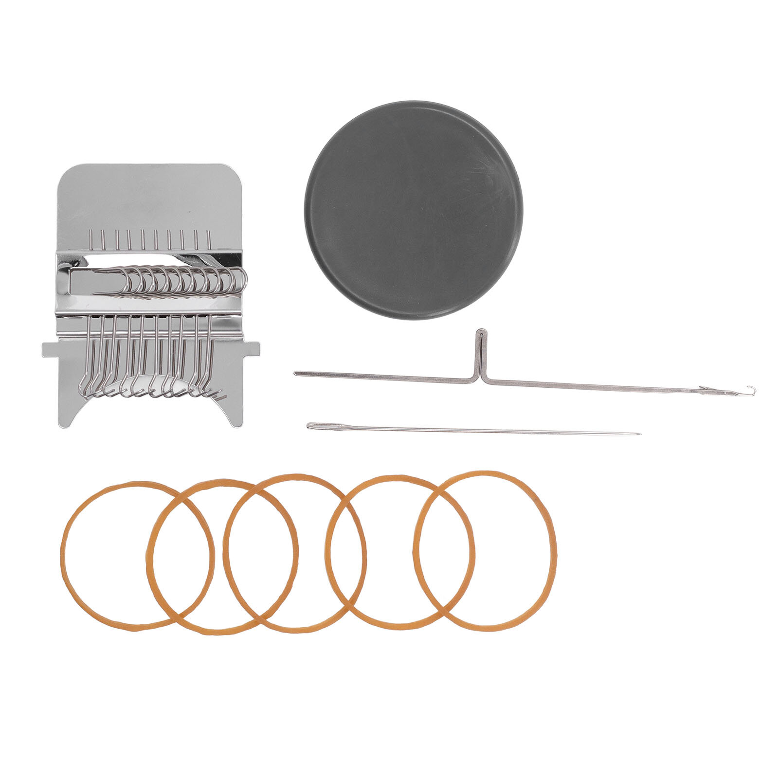 Мини-вязальная машина с 10 иглами, простая в эксплуатации, мини-ткацкая машина для вязания в домашних условиях, серого цвета