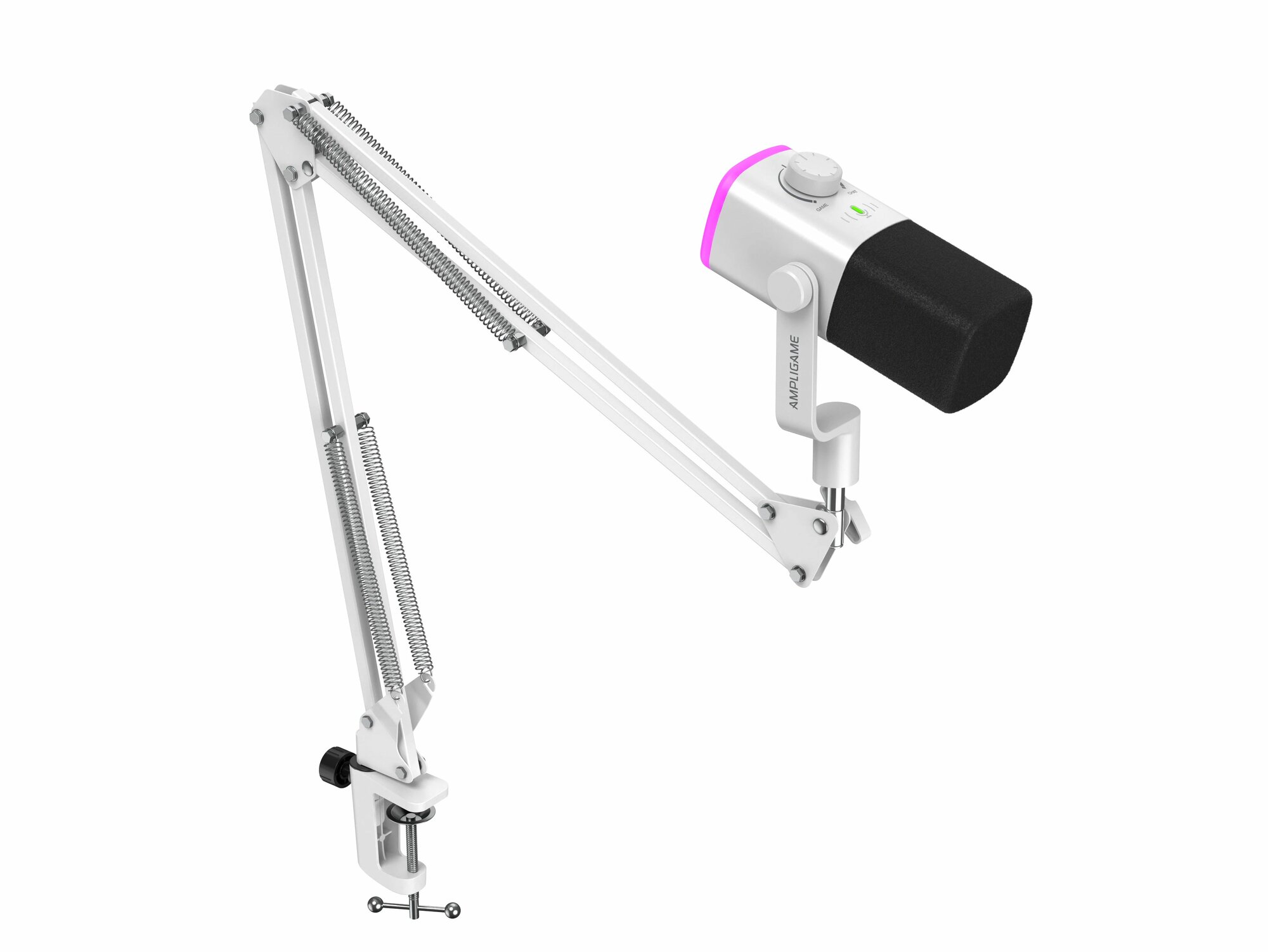 Микрофонный комплект Fifine "AM9T", настольный, белый, для стриминга