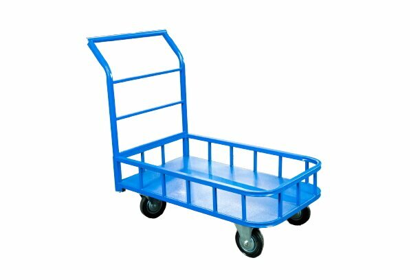 1012417 Тележка платформенная TOR ТП-МБ (600х1000) с бортами (колеса 160 мм)