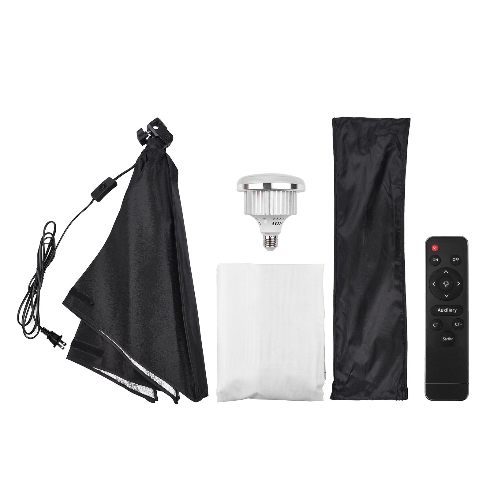 Комплект софтбокса 50x70 см с двухцветным светодиодным светильником 85 Вт 3000K-6000K с дистанционным управлением для студийной портретной фотосъемки Фото продукта Видео