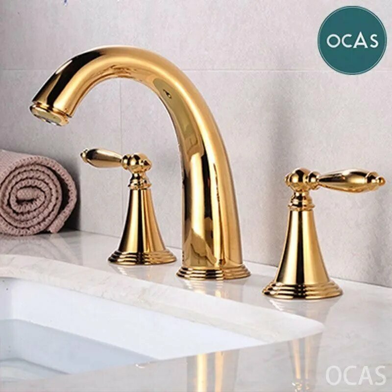 Смеситель для раковины OCAS, кран для раковины, ретро, двойной выключатель, латунь, E-B13