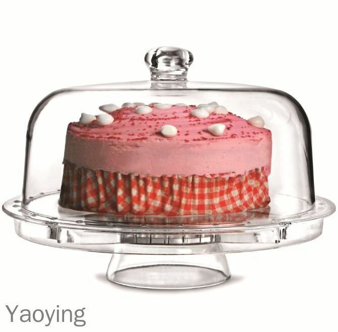 Акриловая подставка для торта с крышкой 6 в 1 многофункциональная сервировочная тарелка для десертов, закусок и фуршетов