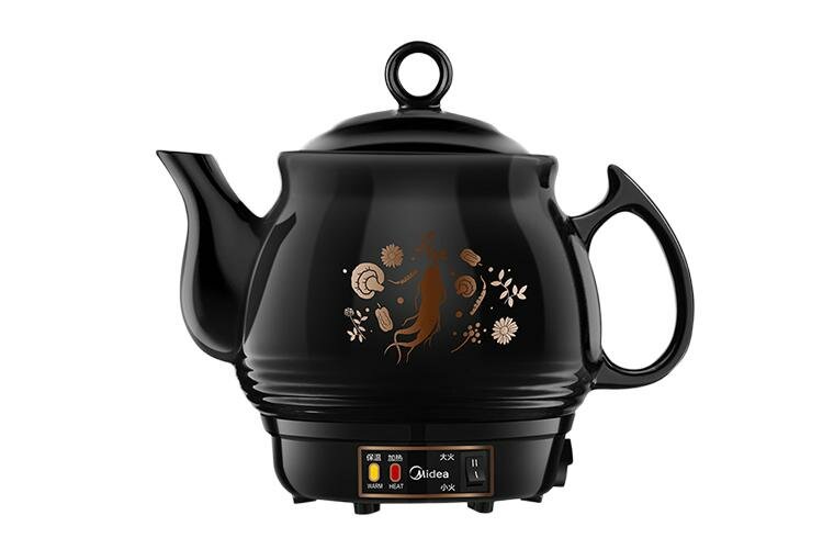 Электрический чайник Midea Health Pots, черный, мощность 1800 Вт, объем 1.7 л, автоматическое отключение