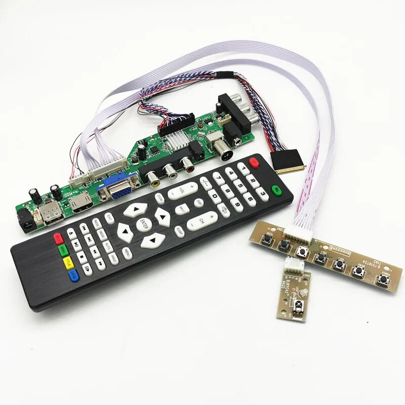 DVB-T2/DVB-T/DVB-C Комплект платы контроллера драйвера ЖК-телевизора 17,3 дюйма N173O6-L02 B173RW01 1600*900 Плата контроллера ЖК-дисплея DIY Kit