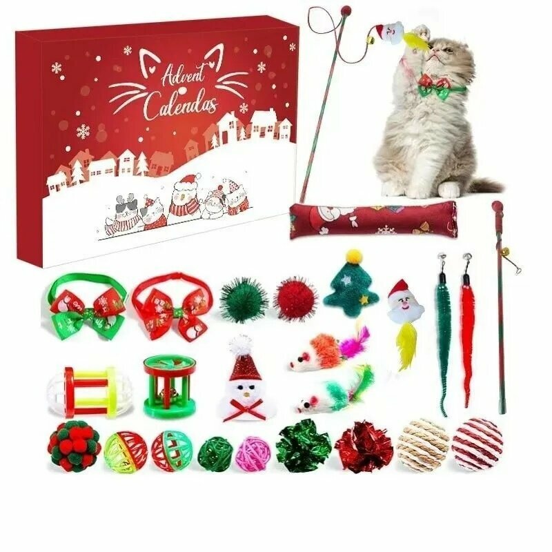 Рождественский календарь, адвент календарь, Игрушки для кошек