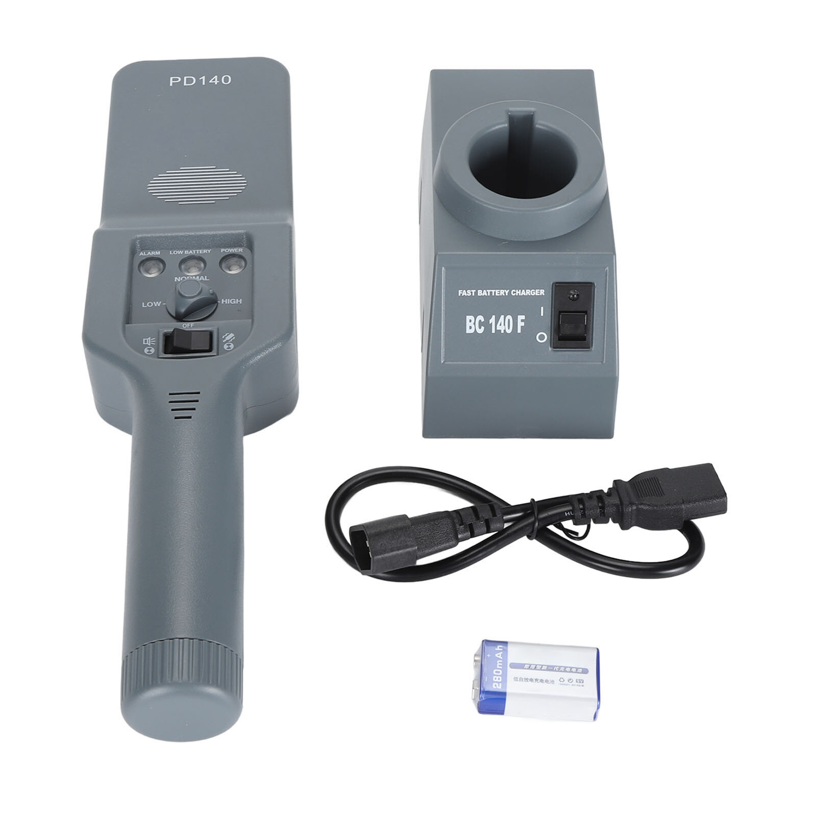 Ручной металлоискатель с аккумулятором, сканер безопасности, регулируемая чувствительность, для взрослых, 90‑265 В