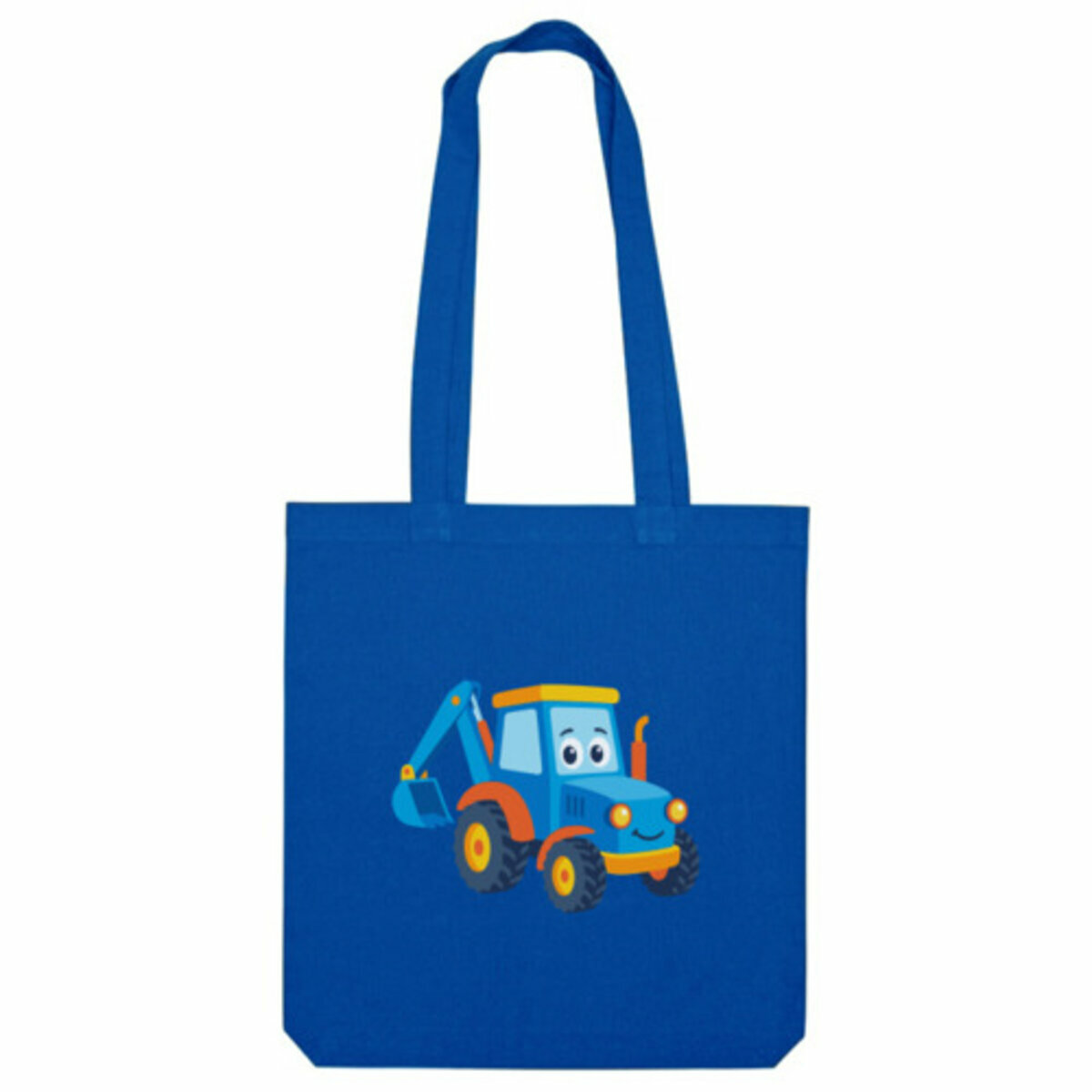Сумка «Детский трактор игрушка с ковшом с трактором» (ярко-синий)