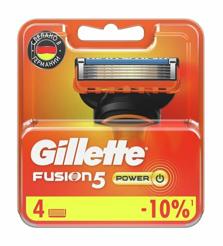 Gillette Fusion 5 Power Набор из четырех сменных кассет к бритве 100мл
