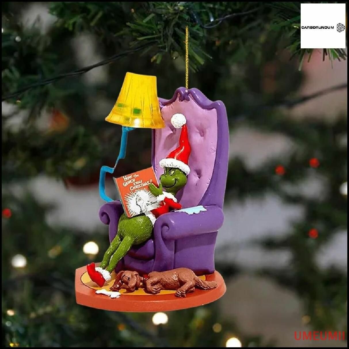 Новогодняя подвеска Забавный Гринч 8 см, двусторонняя акриловая елочная игрушка, праздничное украшение для дома и офиса, символ Рождества и волшебства
