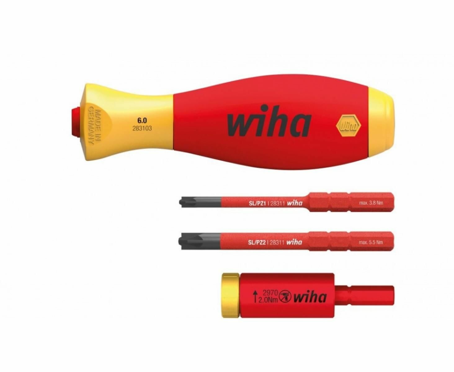Стартовый набор easyTorque Adapter electric 2,8 Нм XENO SL/PZ Wiha 29701 280 S4 41478 4 предмета