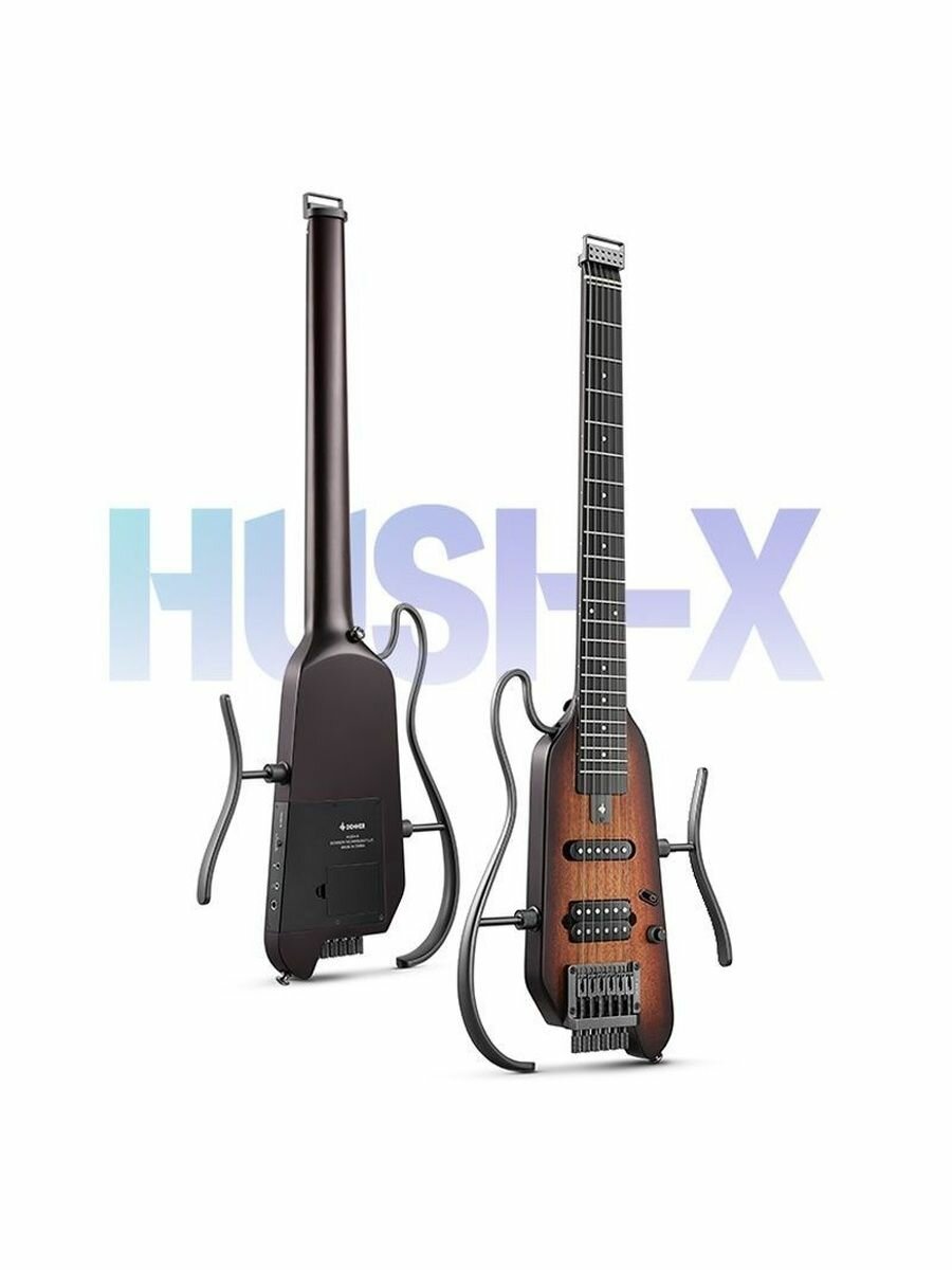 Donner Электрогитара HUSH-X 6-струнная, корпус Красное