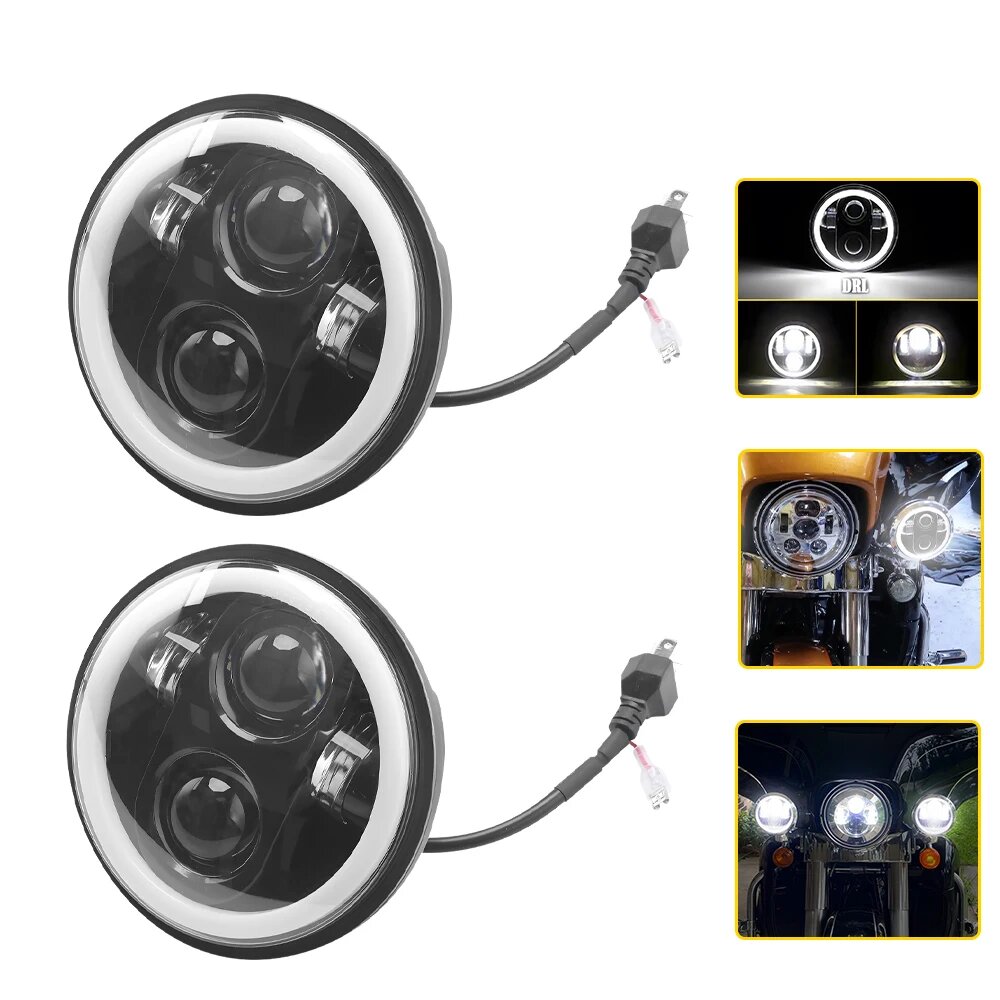 AUXITO 1/2 шт. 5,75-дюймовая светодиодная фара для мотоцикла 5-3/4 "круглая фара для мотоцикла Harley Jeep Wrangler Honda Universal