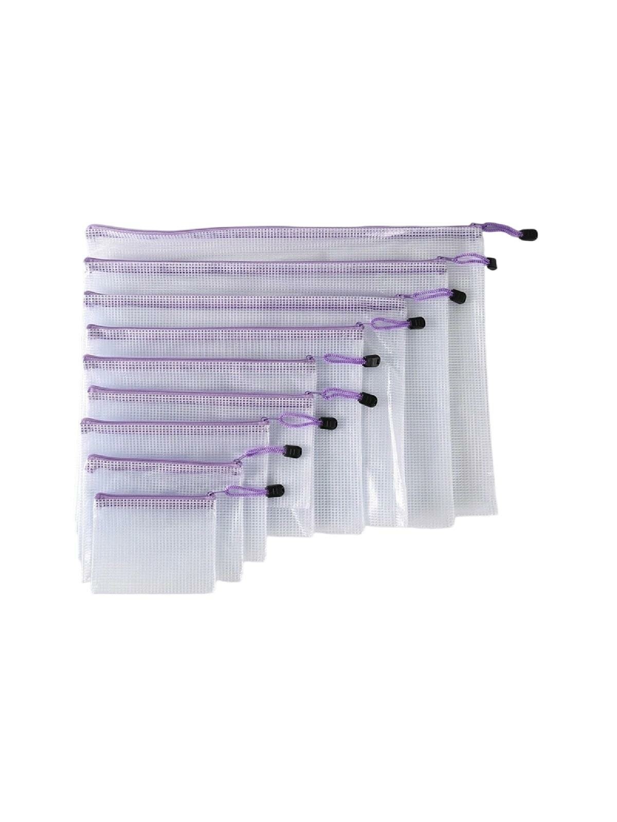 9шт водонепроницаемых пакетов-конвертов для файлов, чехлов для хранения документов на молнии для офиса