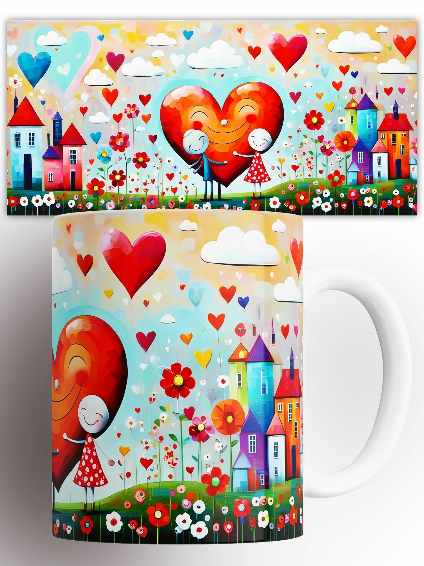 Кружка Сердце Счастье 330 мл