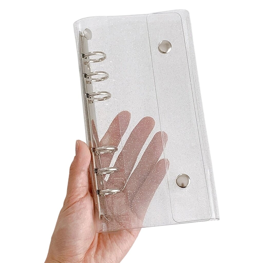 Прозрачный ПВХ 6 Колец Обложка Для Переплета Обложки Для Открыток Обложки Для альбомов 6 Колец Обложки Для Фотоальбомов ПВХ