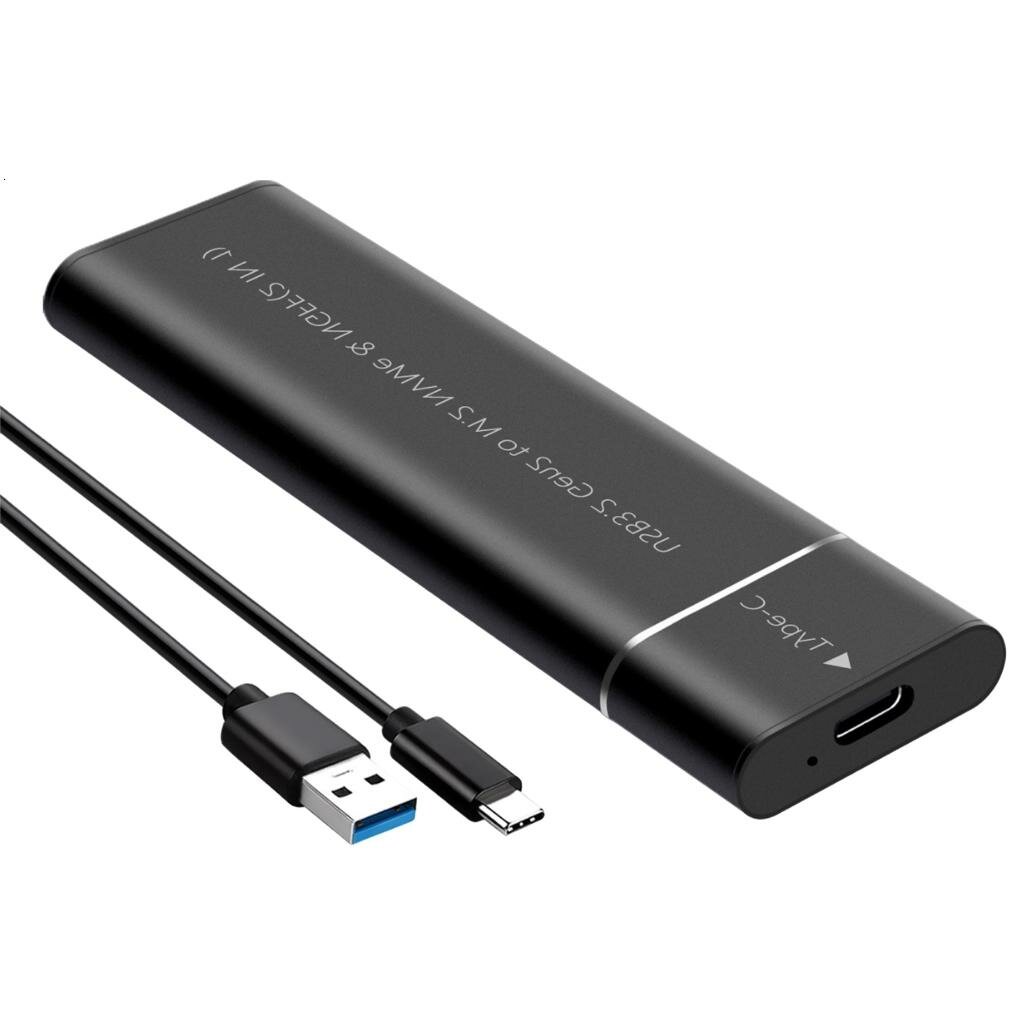 Внешний бокс для SSD M.2 с USB 3.2, Черный