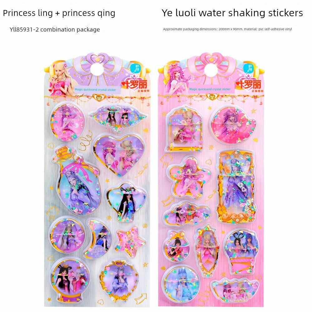 Наклейки-шампуни «Феерическая мечта» от Ye Luoli: 3D-наклейки с водой и мигающим светом «Ледяная принцесса» для девочек