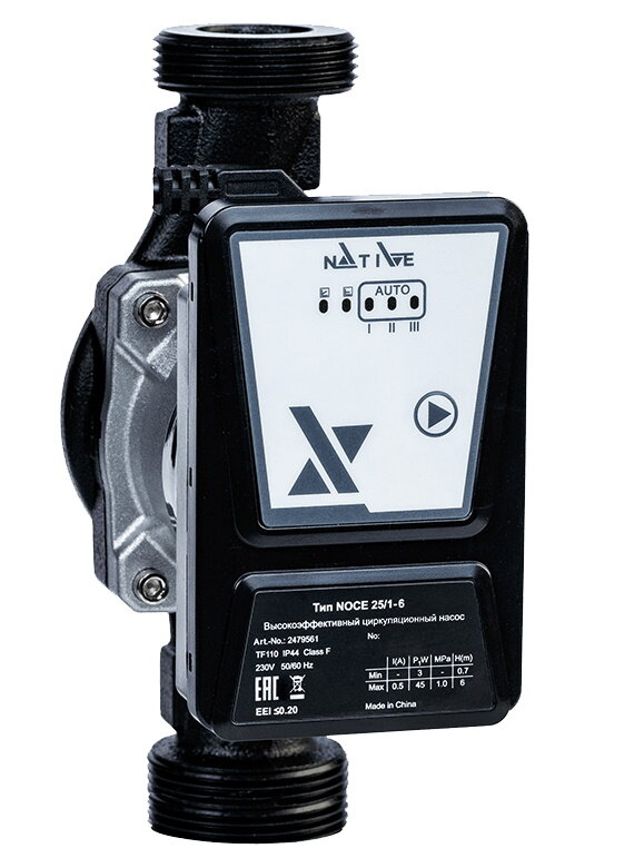 Насос WILO циркуляционный, Native NOCE 25/1-4, для отопления, 3 скорости, присоединение 1", 220В