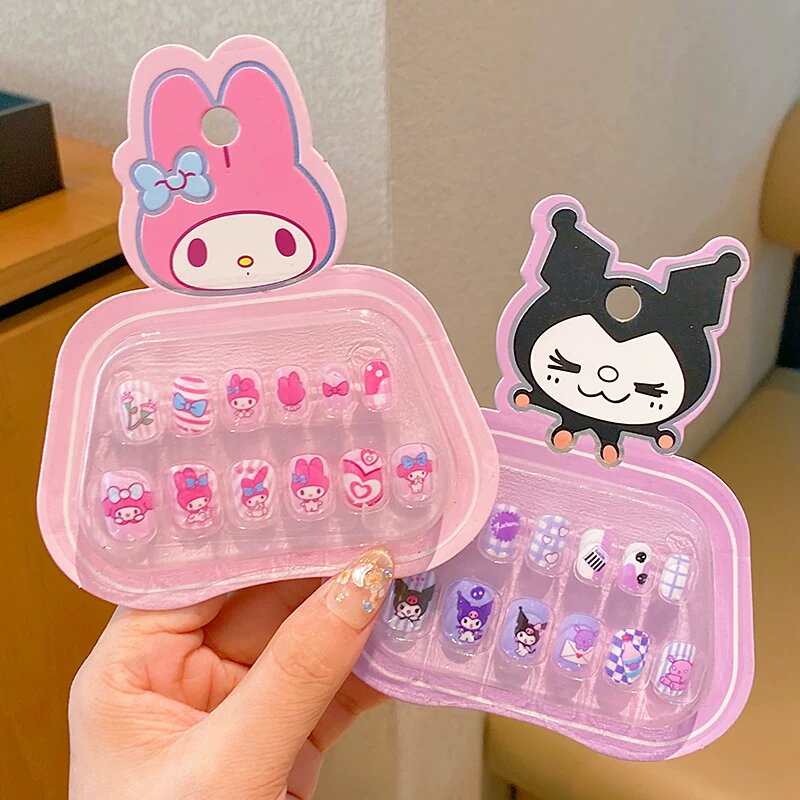 Набор из 2 наклеек для ногтей: Май Мелоди и Куроми, мультяшные животные, простое нанесение для детей