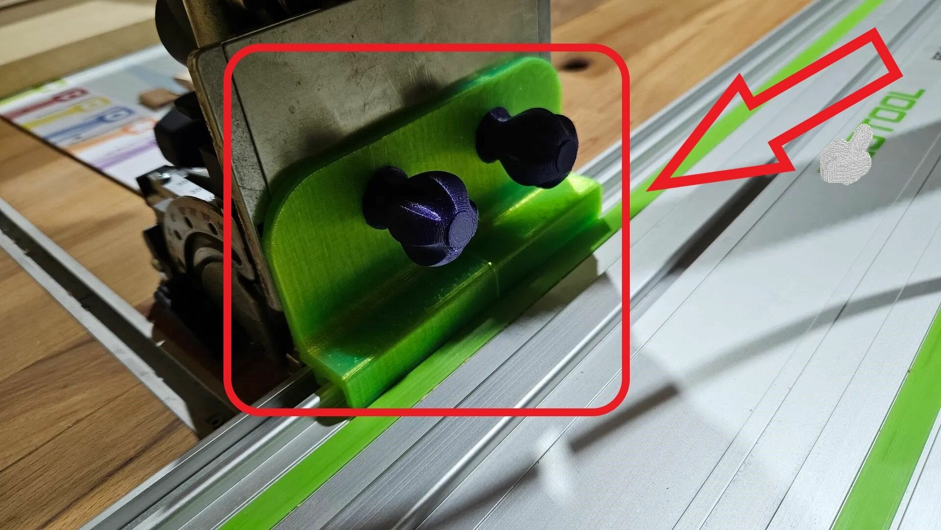 Адаптер фрезера Festool Domino DF500 к направляющей шине