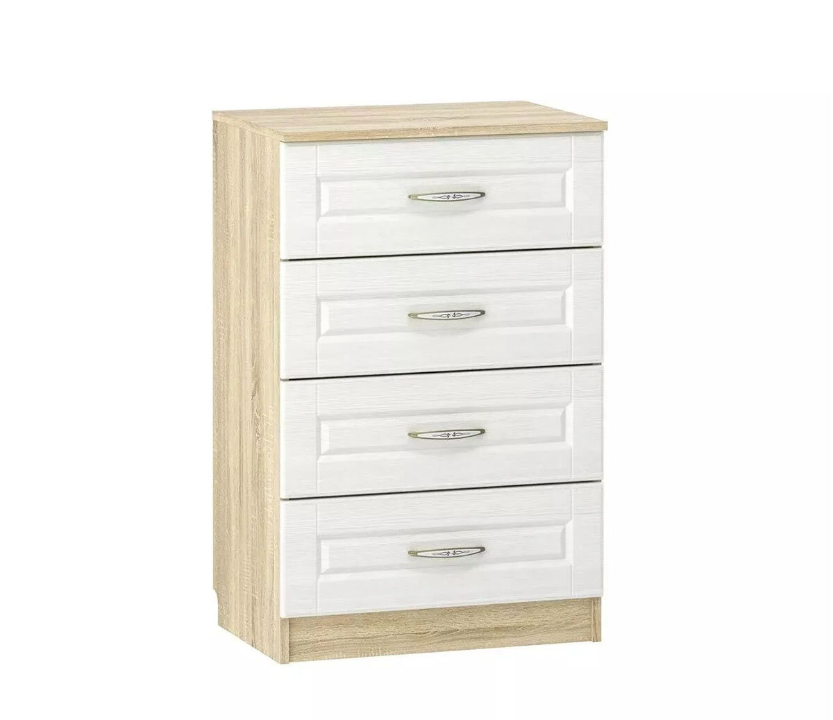 Комод Оливия НМ 040.38 Х, Белое дерево/Дуб Сонома