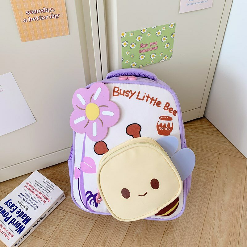Новый детский рюкзак для детского сада для детей 3-6 лет, маленькая пчелка, легкий и универсальный, милый рюкзак для начальной школы для мальчиков и девочек
