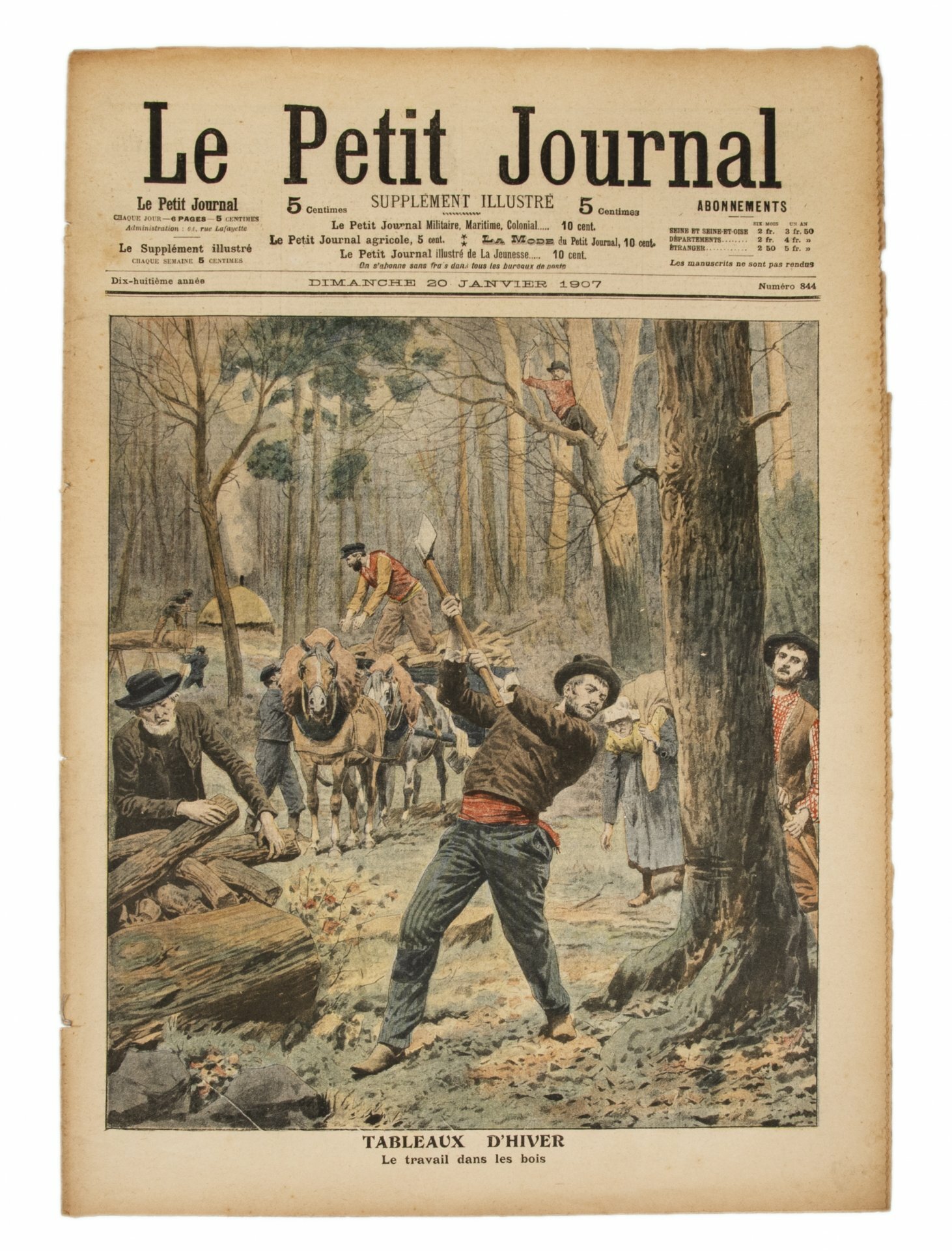Газета "Le Petit Journal" выпуск № 844 от 20 января 1907