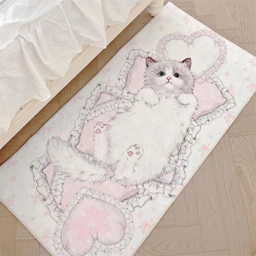 Розовый мультяшный ковёр из полиэстера 80x160cm, Pink