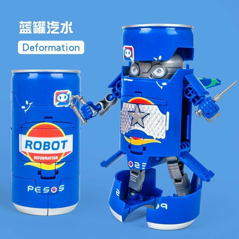 Игрушка для учеников начальной школы, легко тянется, трансформирующийся воин, детский образовательный робот с газировкой, маленький подарок для детского сада