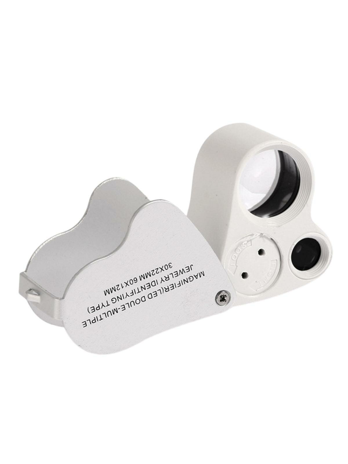 Ювелирная лупа Складная лупа 30 x 60 с подсветкой для монет