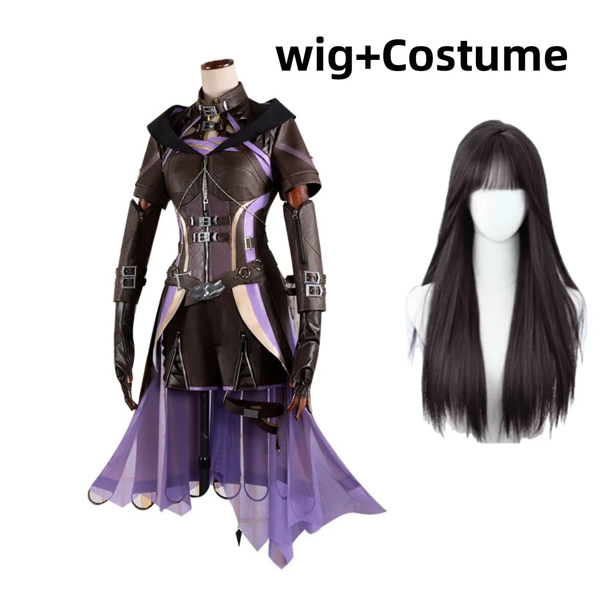 Love and Deepspace женский косплей костюм Nightwalker Heroine Черный, S, suit wig