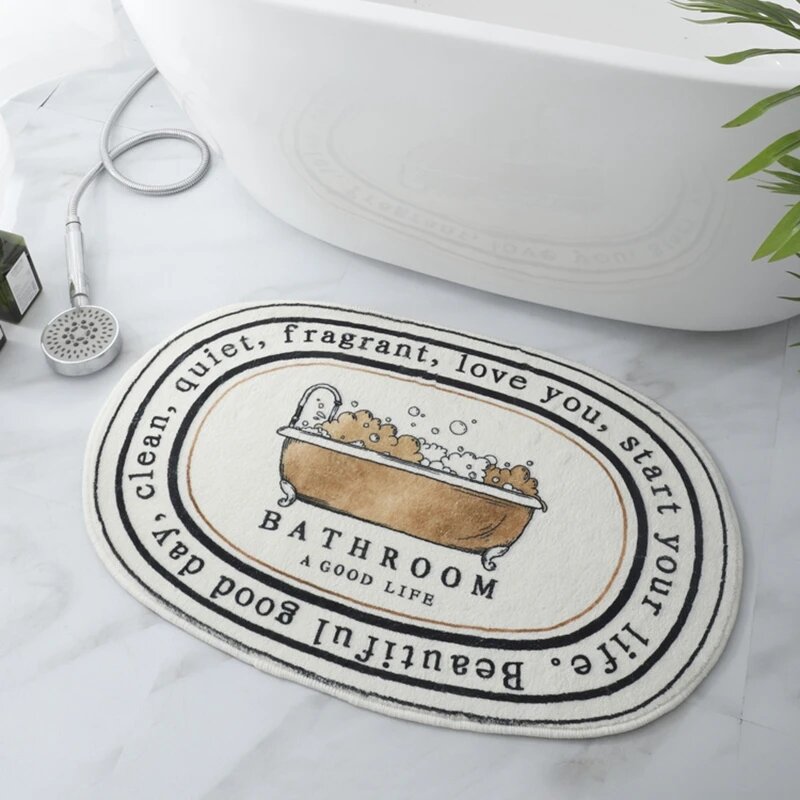Антискользящий коврик для ванной Thick faux cashmere L80xW50cm, style7 Bath Mat