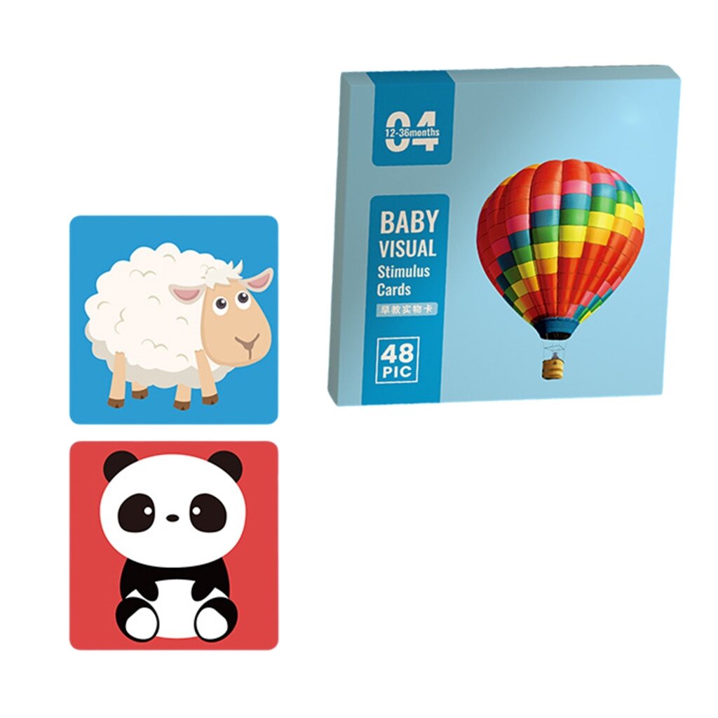 Высококонтрастные детские карточки Сенсорная игрушка для визуальной стимуляции Черно-белые карточки