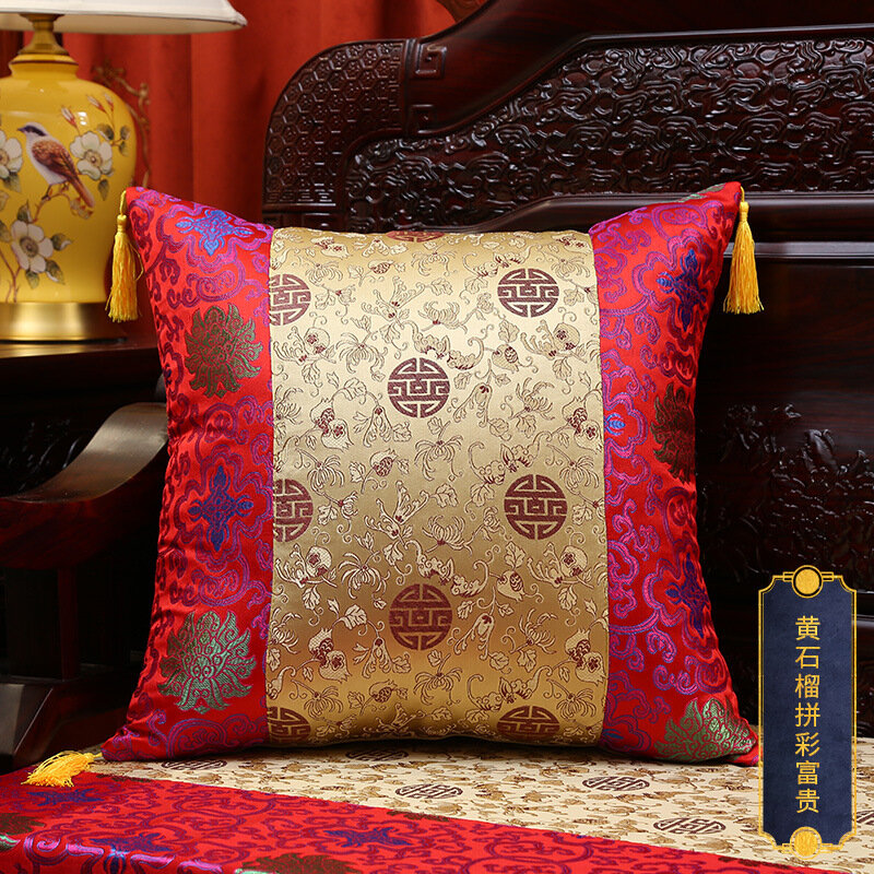 Новая подушка в китайском стиле, красная подушка для деревянного стула, подушка для дивана, подушка для окна, подушка для головы, подушка для спины, подушка для талии, чехол с узором дракона