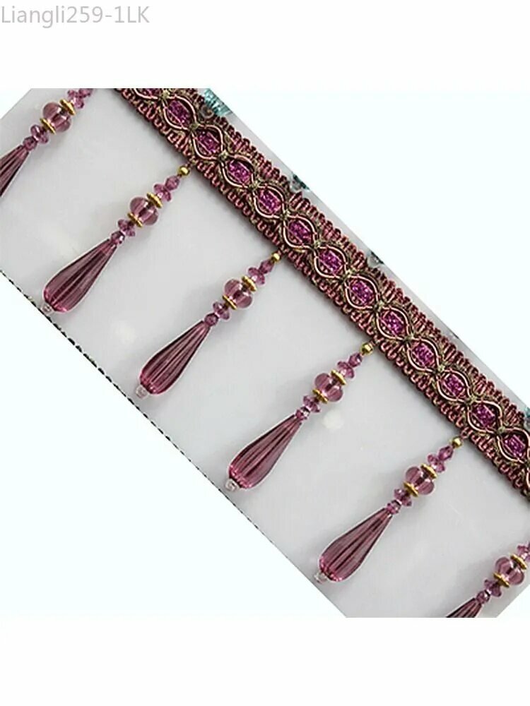 Подвеска из хрустальных бусин 1 м, для штор, люстр и декора, многоцветная, капли и фонарики