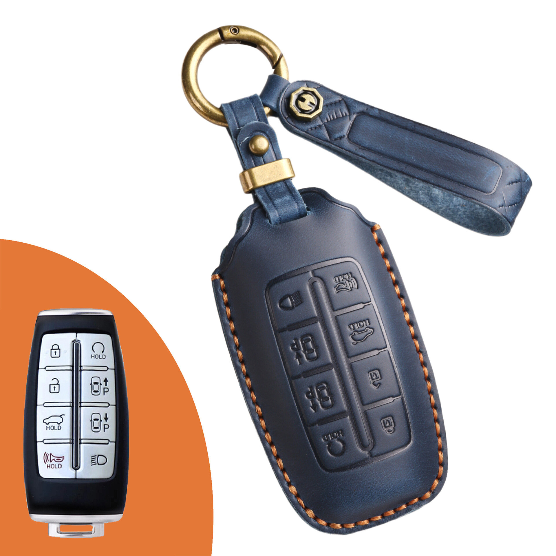 2026 подходит для чехла для ключей Genesis GV70, защитного чехла для автомобилей высокого класса Genesis GV80/G90.