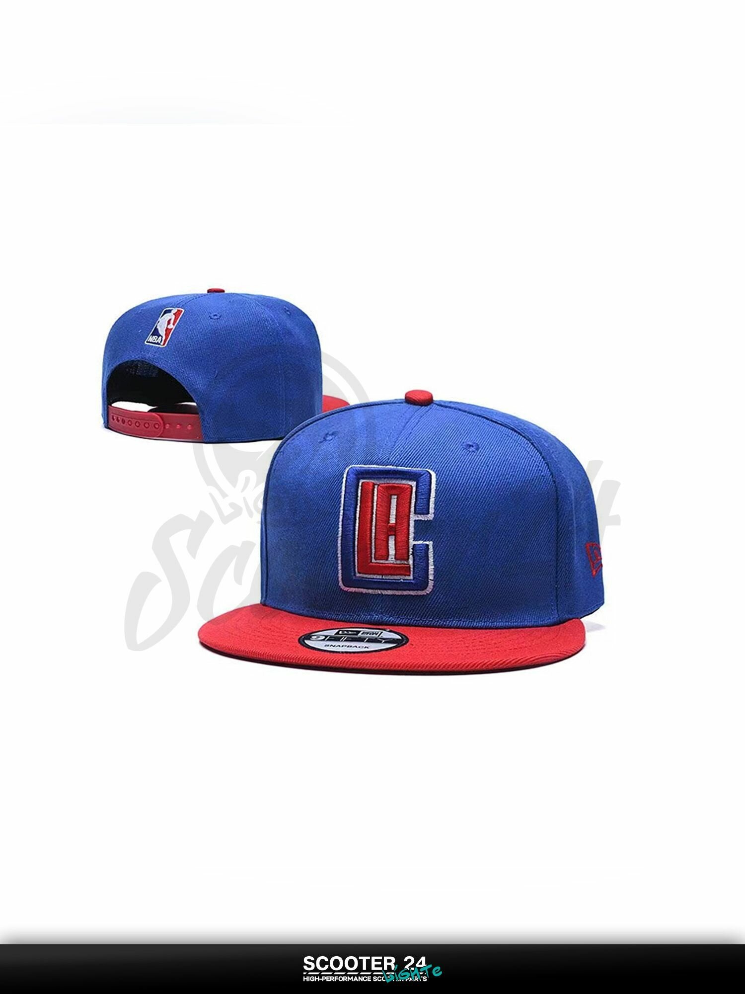 Бейсболка универсальная для мотоцикла / скутера / мопеда и другой мототехники "CLA" (снепбек, красно-синяя)