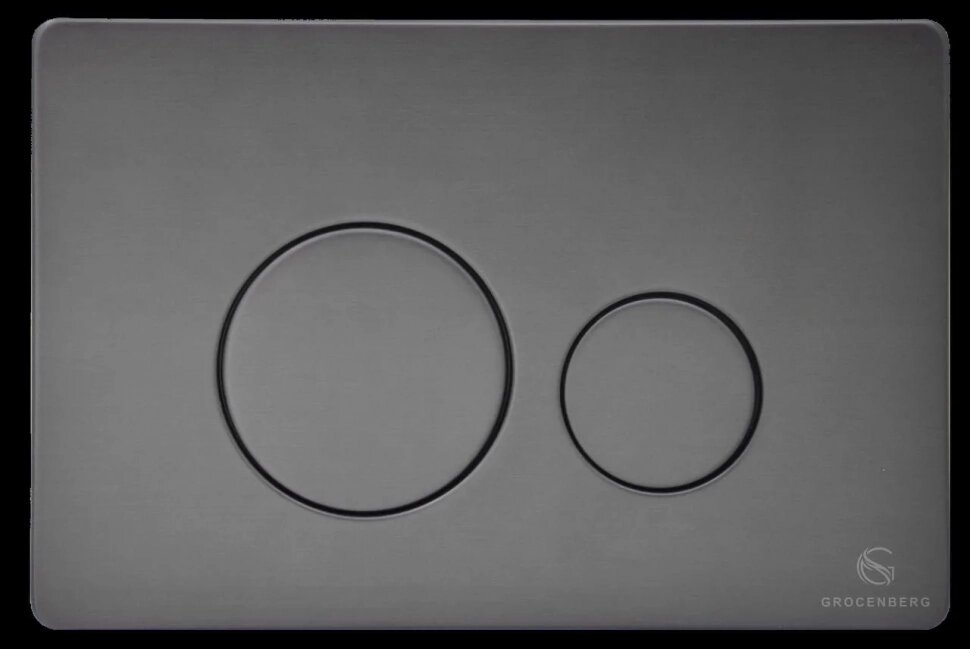 Кнопка смыва для унитаза (металл) GROCENBERG KM3090BG Графит
