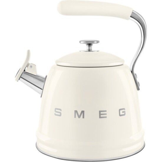 Чайник Smeg WKF01CR со свистком, кремовый
