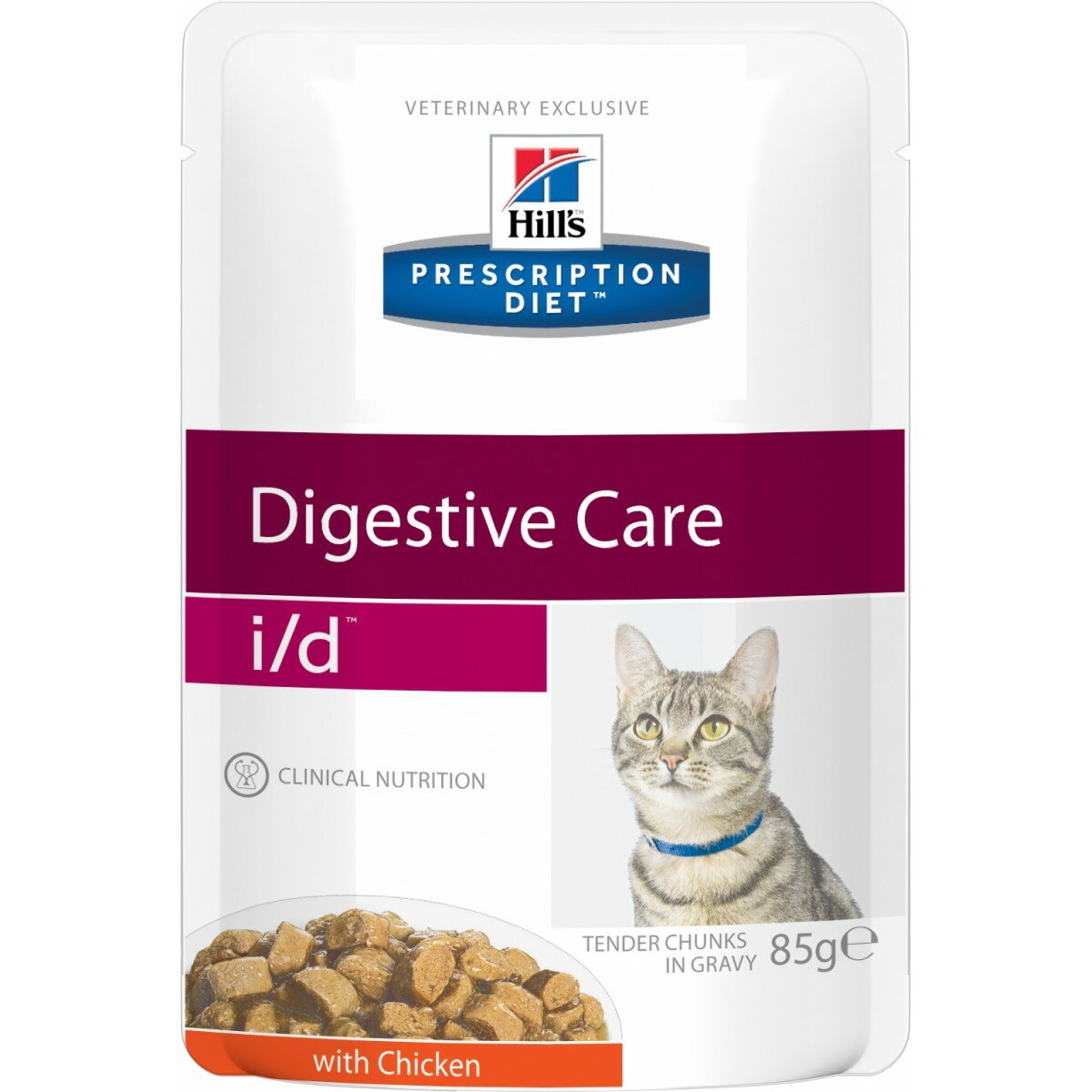 Hill's (Хиллс) Diet ID Prescription Digestive Care корм для кошек с болезнью ЖКТ Курица пауч 85гр 12шт