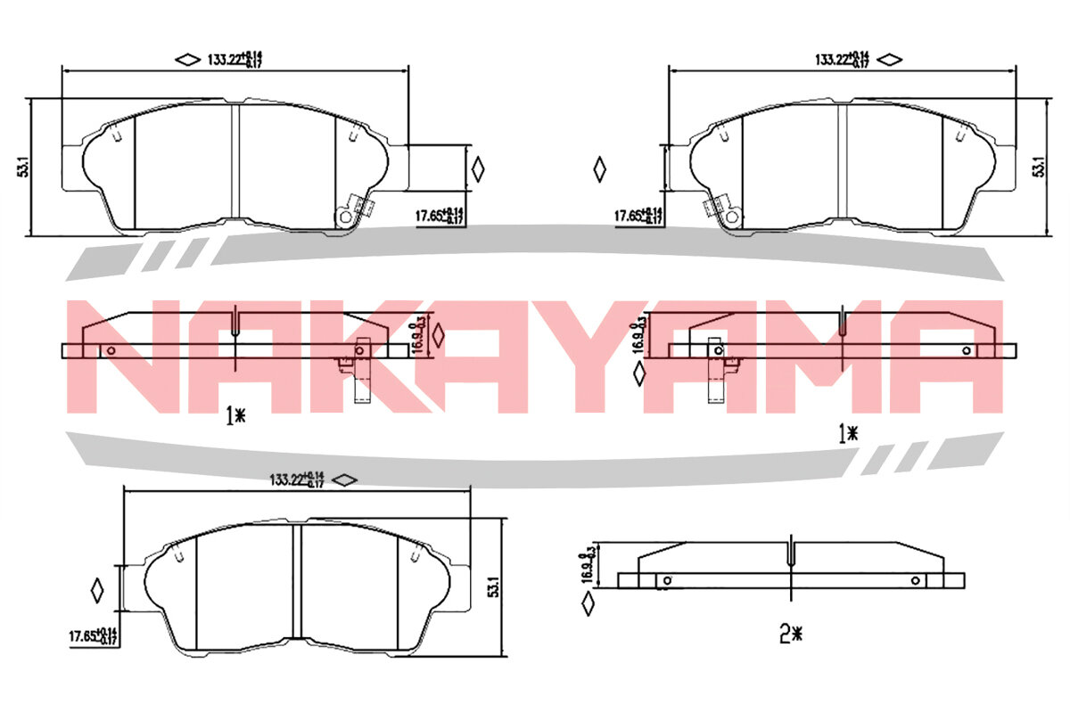 Тормозные колодки TOYOTA CARINA E 92-, CELICA 1.6