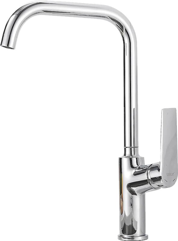 Смеситель для кухни BELZ B70533 с поворотным изливом, хром, глянцевый, однорычажный, латунный, с керамическим картриджем
