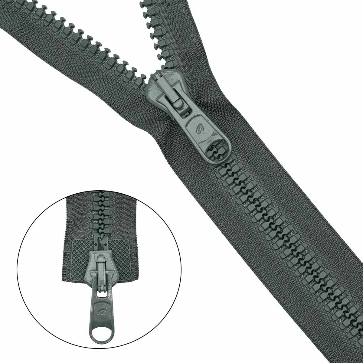 Молния трактор Тип 20 (8мм) 2 замка 65см Arta-F (123 графит)